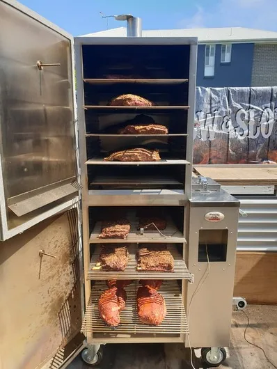 Extra Large BBQ Smoke Gravity Feed Smoker by Flaming Coals