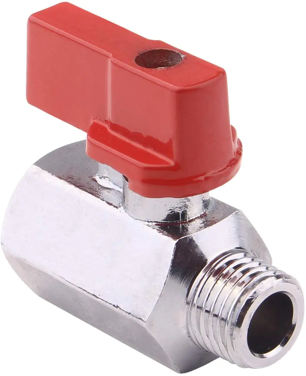 Green Valve Brass Mini Ball Valve Npt Thread,Chrome Plated (1/4" Female ...
