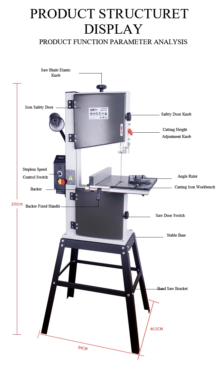10 Wood Cutting Vertical Band Saw Machine - Automatic Woodworking