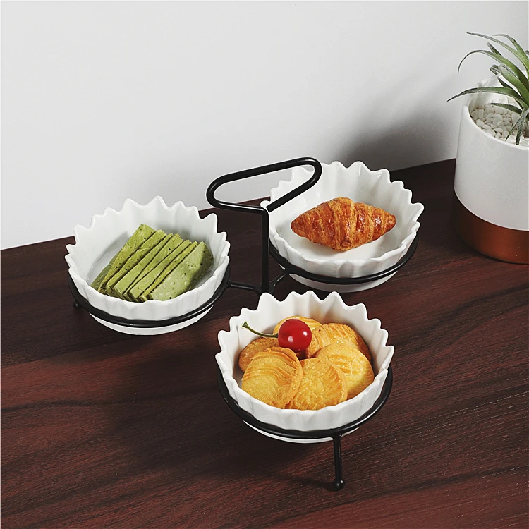 Wholesale Creative Flower Shape 3 Compartment Wedding Banquet Buffet ...