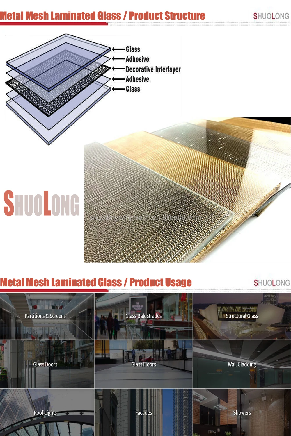 Copper Mesh XY-M3165T for Laminated Glass - SHUOLONG