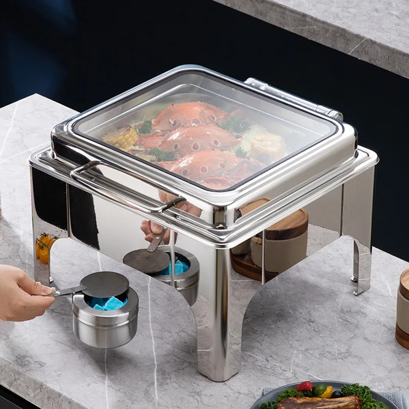 Stainless Steel Buffet Chafing Dishes with Visible Heaters