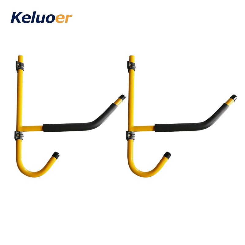 Adjustable Aluminum Kayak Storage Wall Rack Storing One Kayak Paddle ...