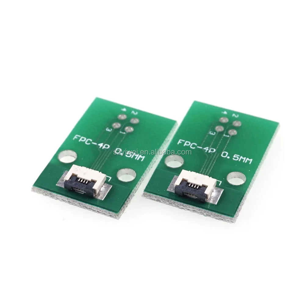 Fpc Ffc Cable 4 Pin 0.5 Mm Pitch Connector Smt Adapter To 2.54mm 1.00 ...