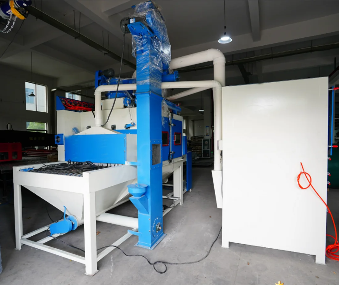 Automatic Sandblasting System Conveyor Sand Blasting Machine For Big ...