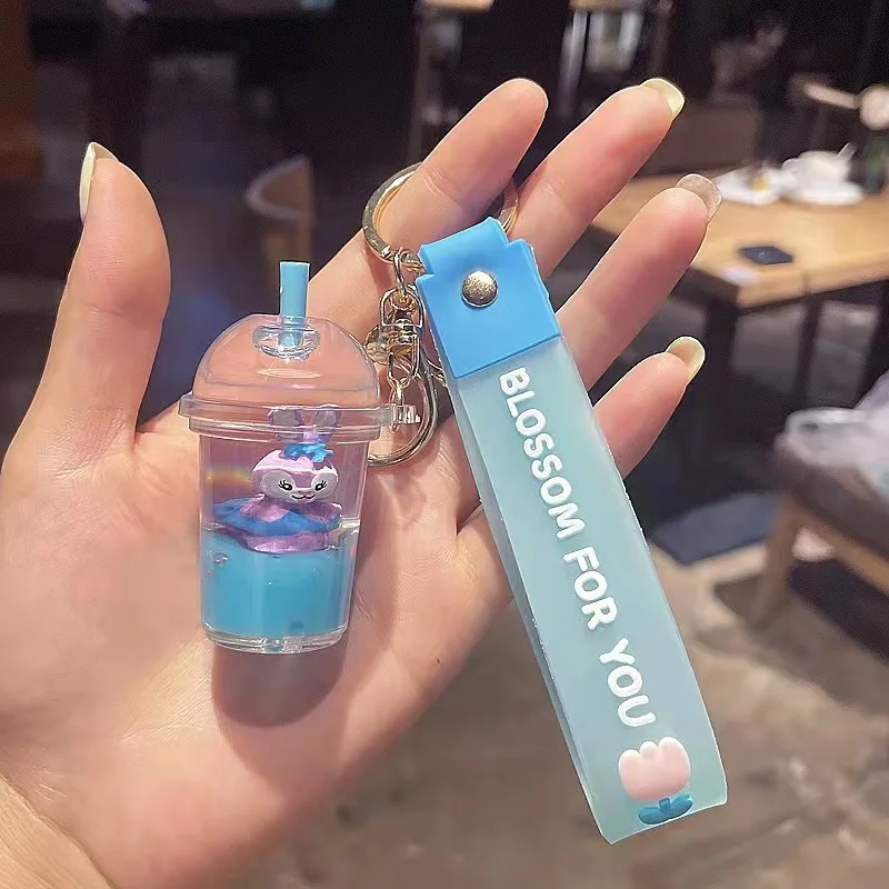 Factory Direct Custom Acrylic Boba Milk Tea Cup Shaker Charm Keychain ...