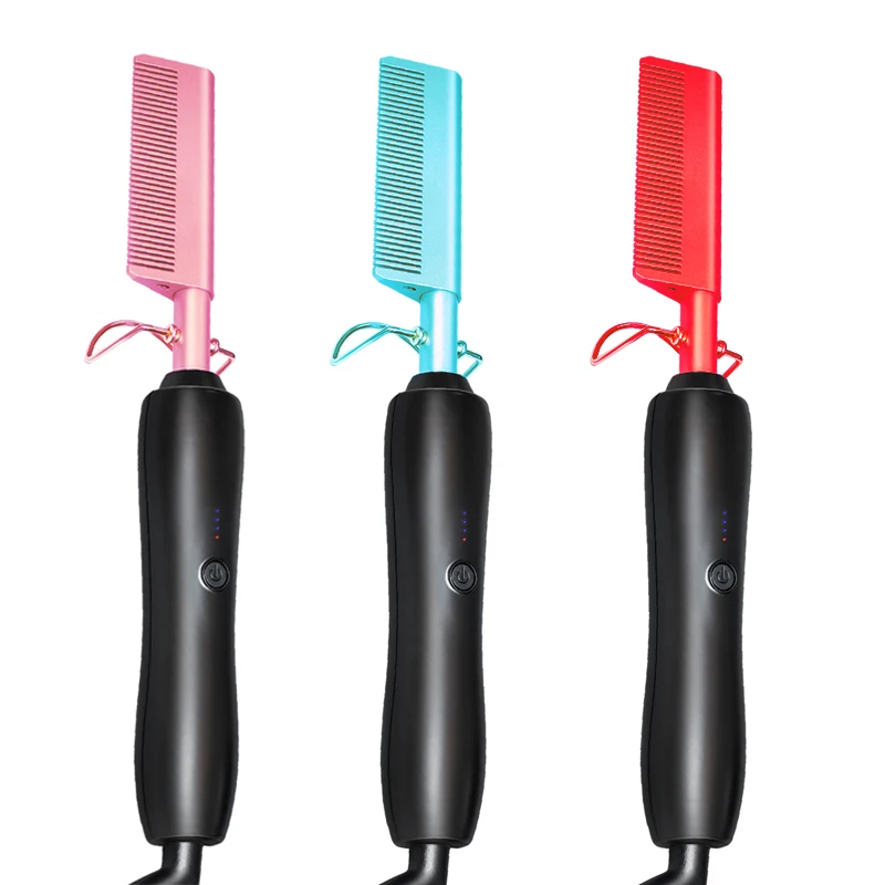 Straightening And Curling Electric Comb 2019 Hot Comb Dual Voltage ...