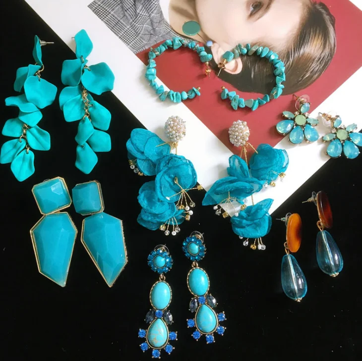 Fashion Earrings For Women 2020 Sterling Silver Pin Acrylic Hoop ...