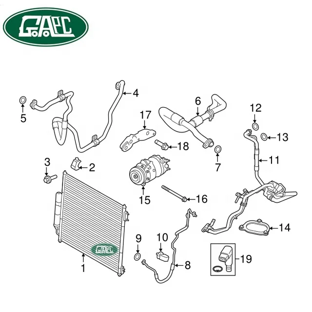 Air Conditioning Condenser for Land Rover Range Rover Vogue 2013-2019