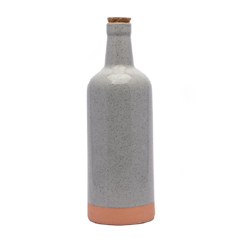 Nordic Grey Speckled Underglazed Water Bottle Wine Whiskey Bottle with ...
