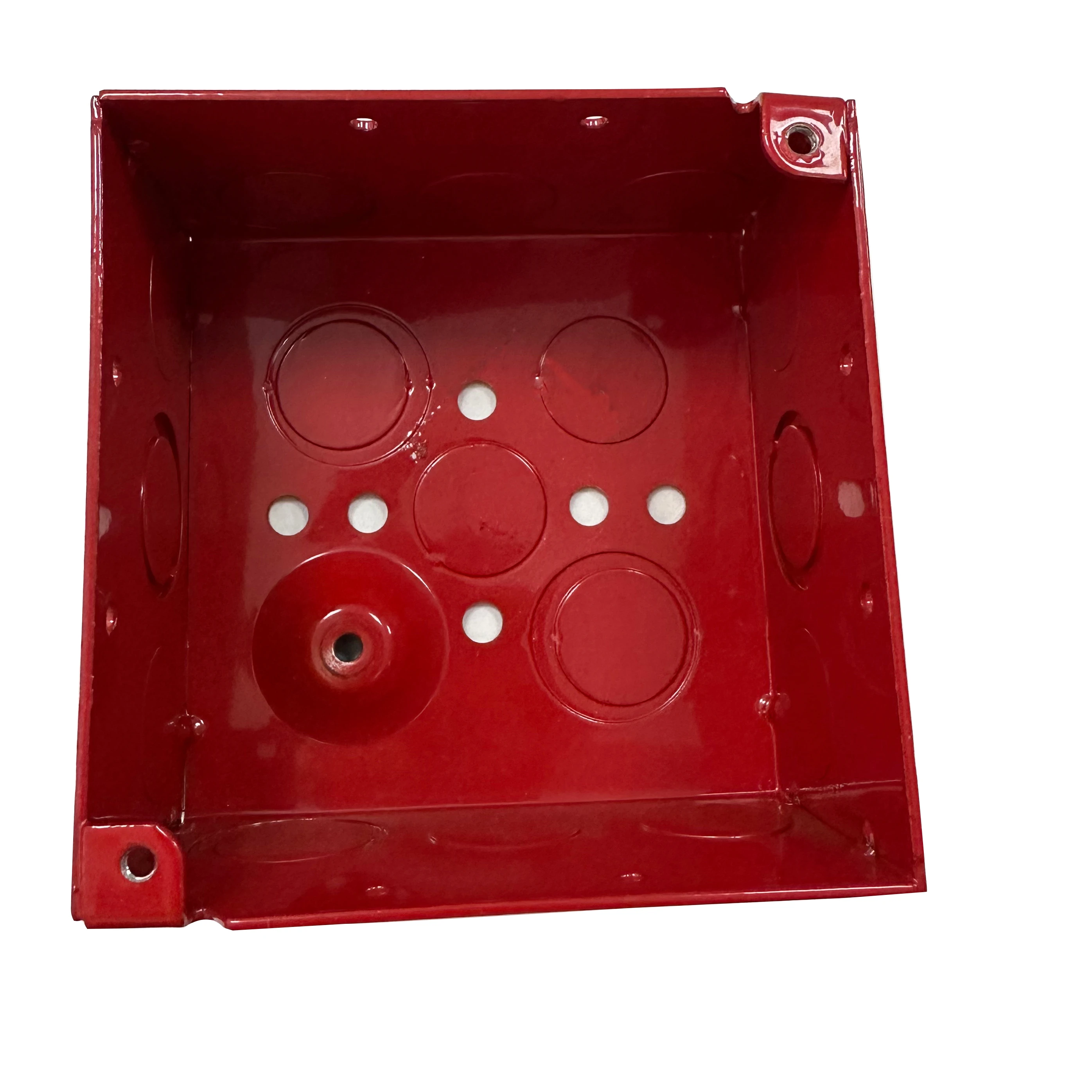 RED 4x4 square Galvanized -steel Electrical Metal Boxes 52171P-R ...