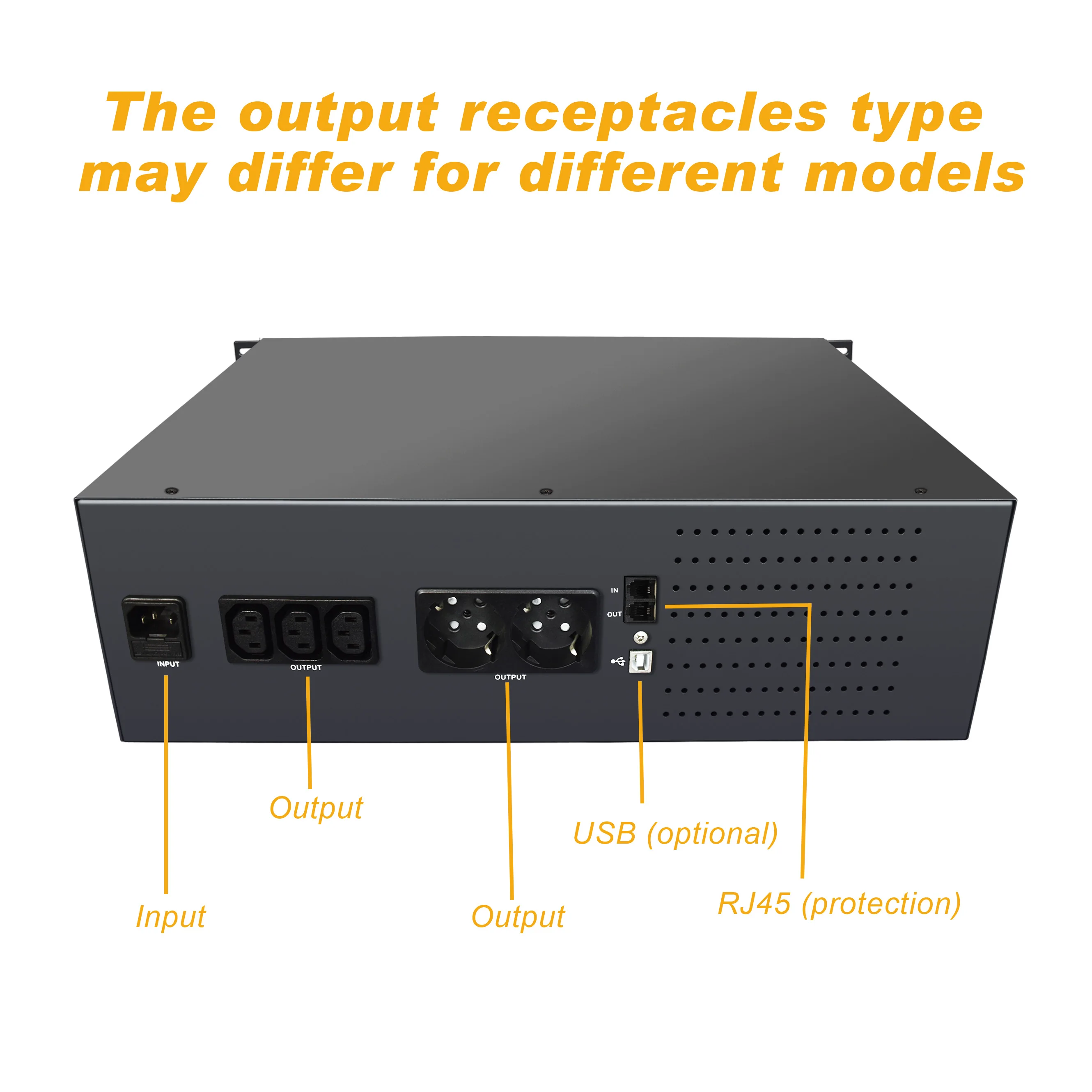 Rack-mounted Offline Ups 2000va/1200w With Lem Color Display Simulated ...