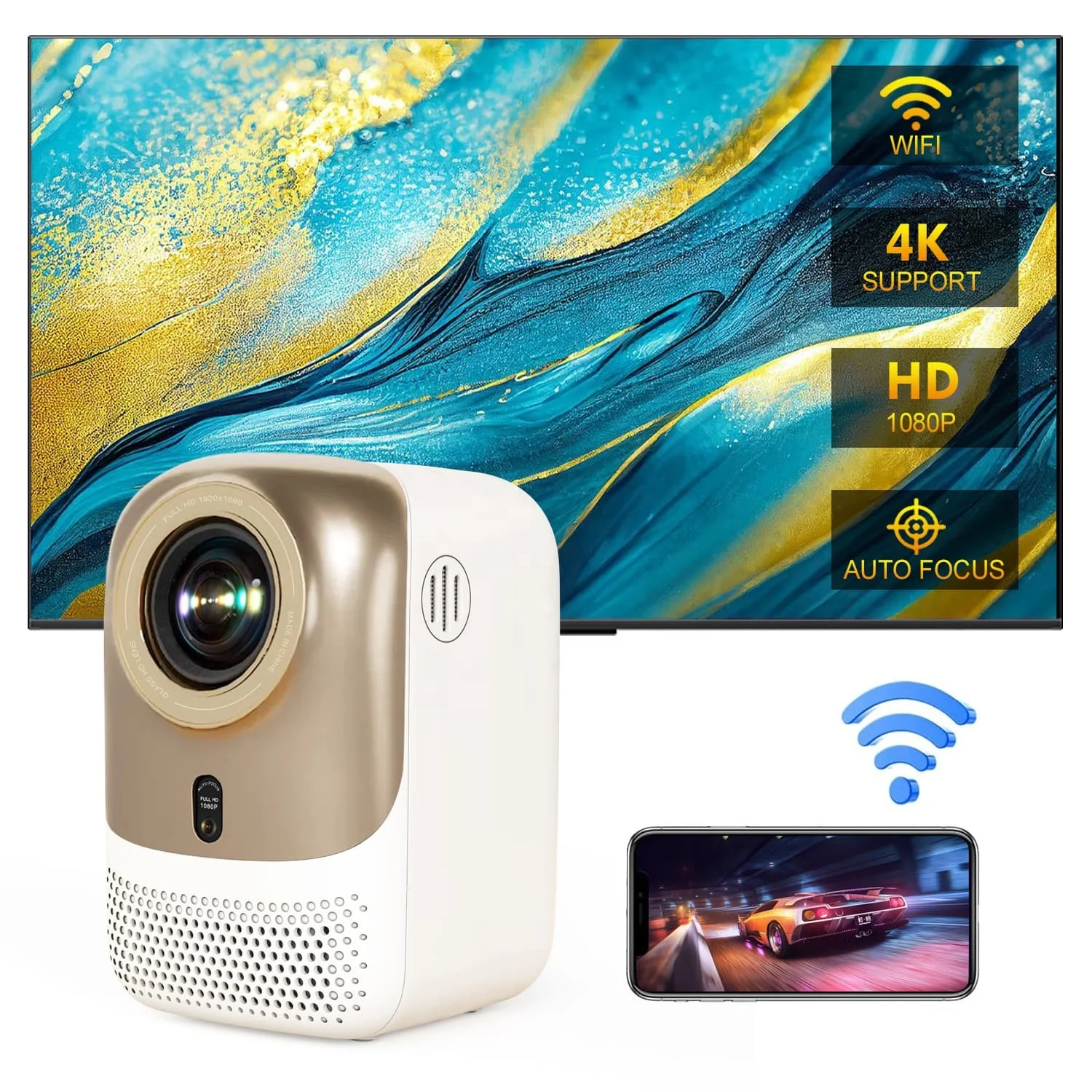 Cre Cr38 Projectors Home Theater Outdoor Use 4k Smart 1080p Projectors ...