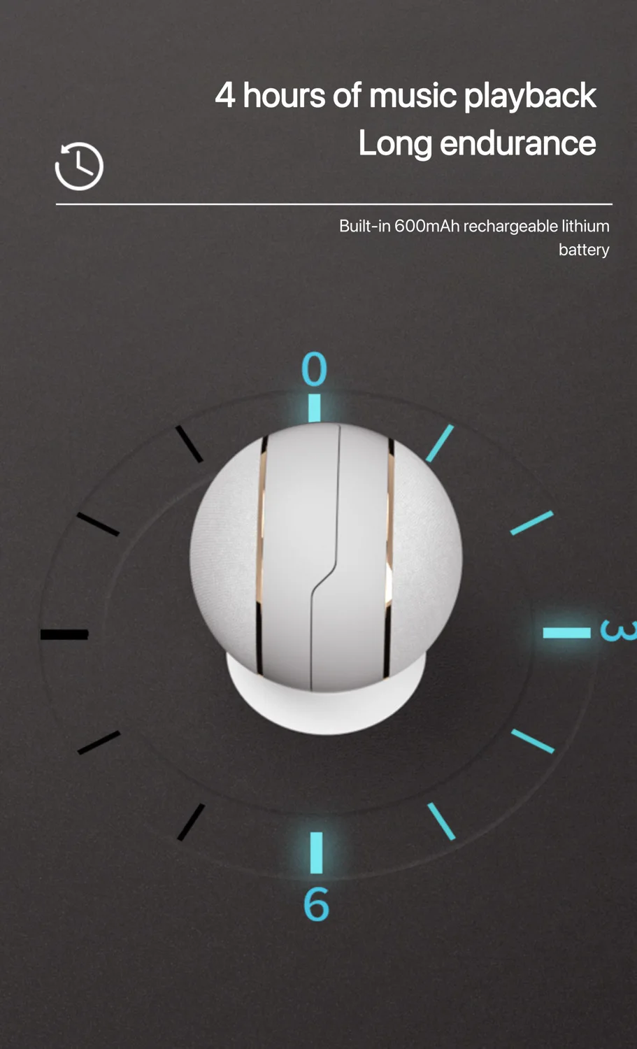 Mini Portable Spherical Detachable Speakers - Wireless Bluetooth