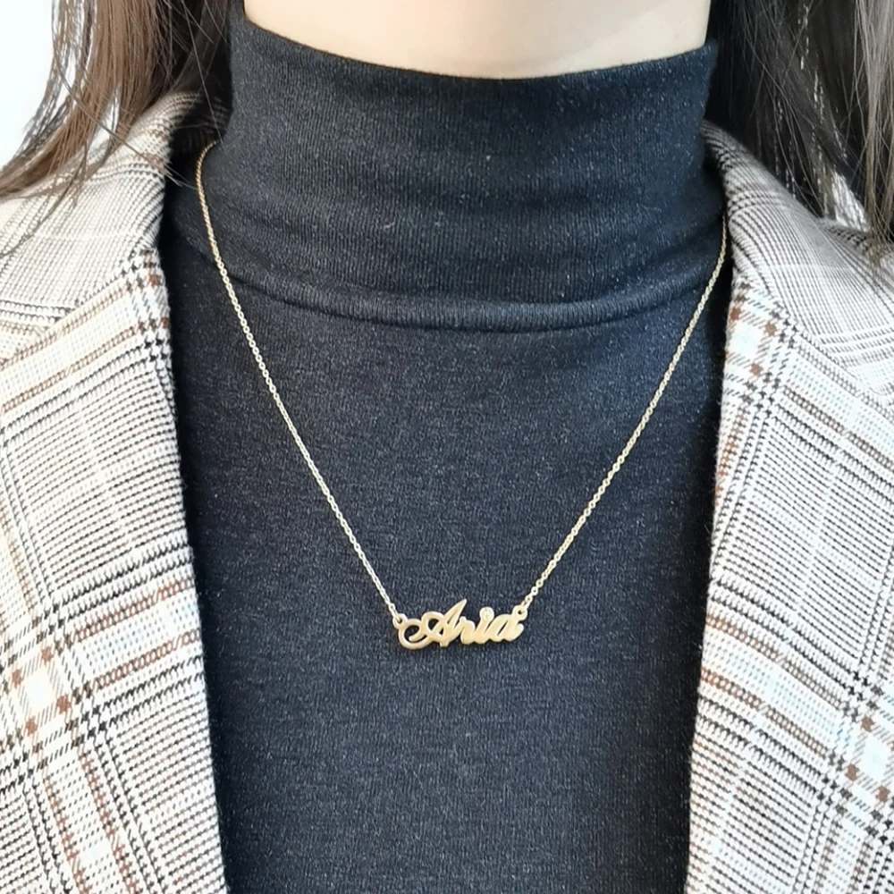 Classic Plated Personalised Charm Plate Necklaces Unisex Collar Gold Jewelry Chain Stainless classic-plated-personalised-charm-plate-necklaces-unisex-collar-gold-jewelry-chain-stainless