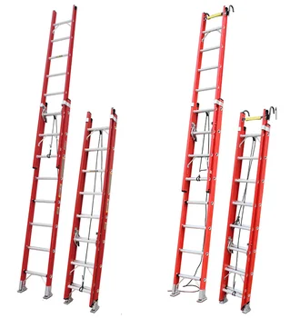 12m Fiberglass Extension Ladder With Handrail - Buy Grp Extension ...