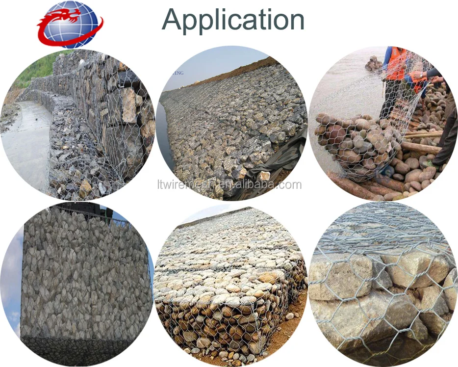 Pvc Coated Gabions Application And Hexagonal Hole Shape Gabion Mesh Box ...