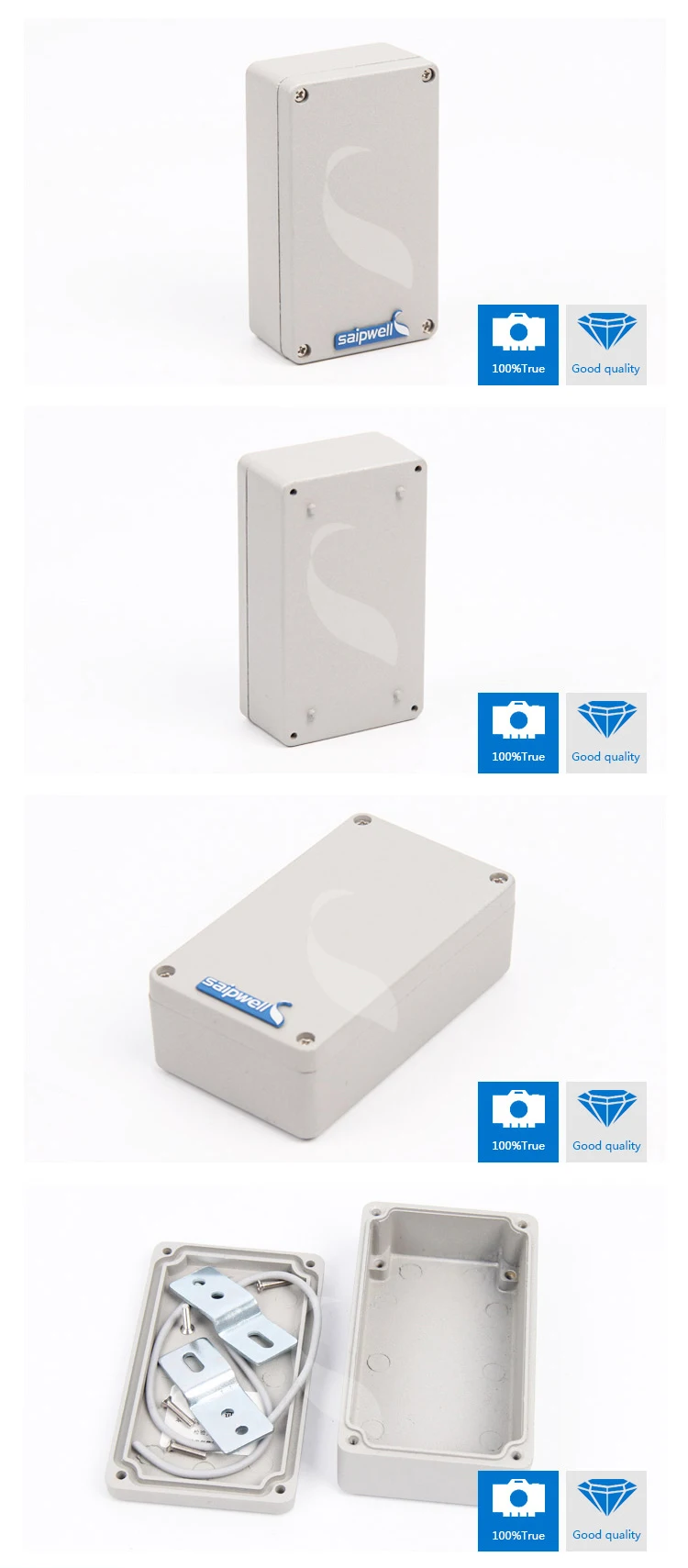 Saipwell Ip67 Aluminium Junction Box Industrial Equipment Waterproof ...