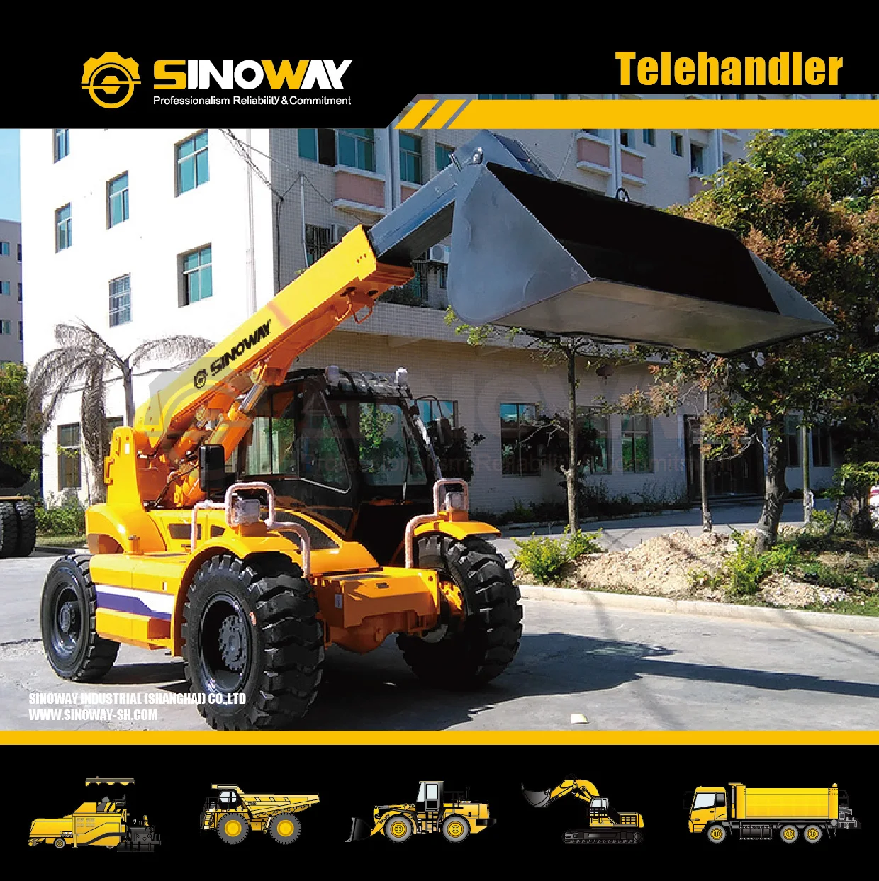 China Brand Telescopic Handler Forklift 4 Ton Telehandler Loader With 7 ...