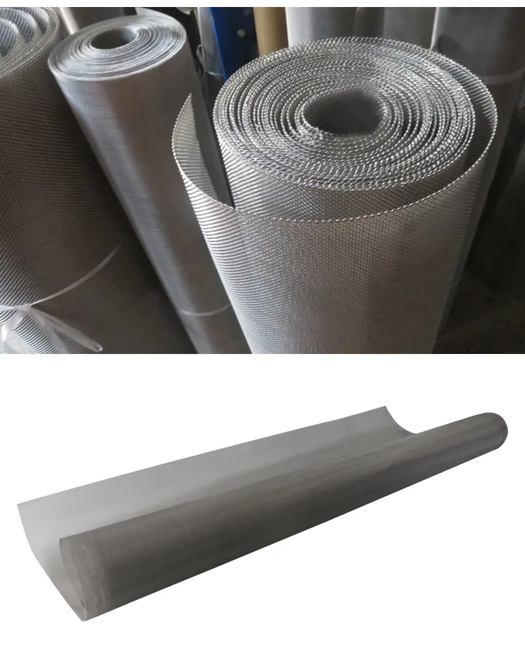 Ultra Fine 400 500 600 Mesh Plain Weave Stainless Steel Wire Metal Mesh ...