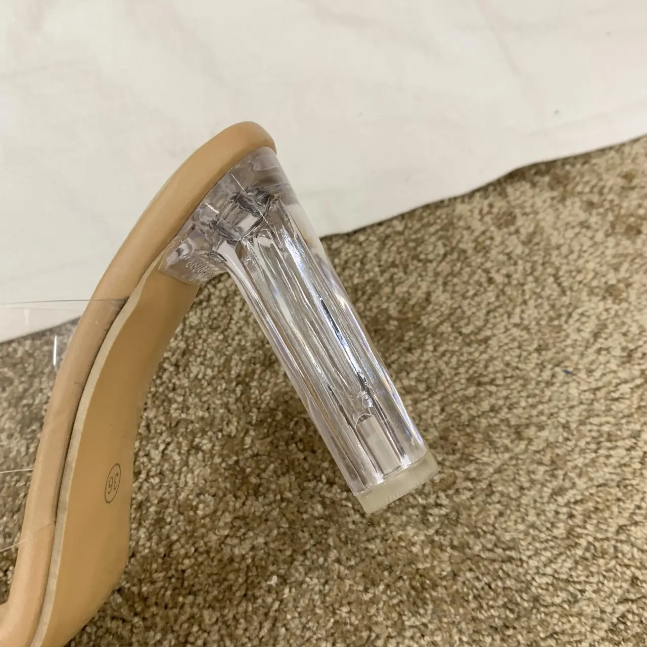 2025 New Transparent PVC Casual Sandals for Women Open Toe High Heel ...