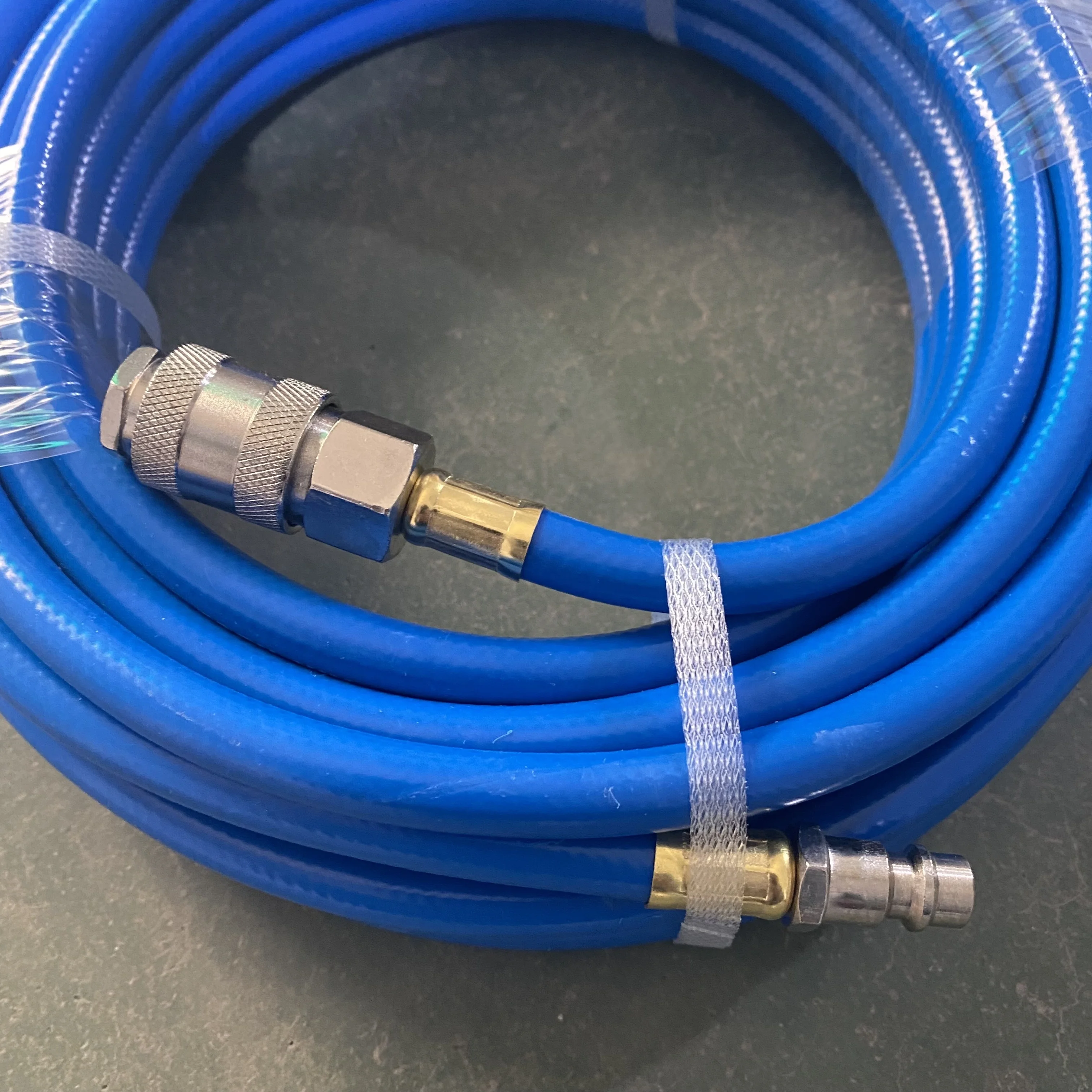 Durable Blue Pvc Air Compressor Hose 1/4"x10m With Euro Couplings To ...