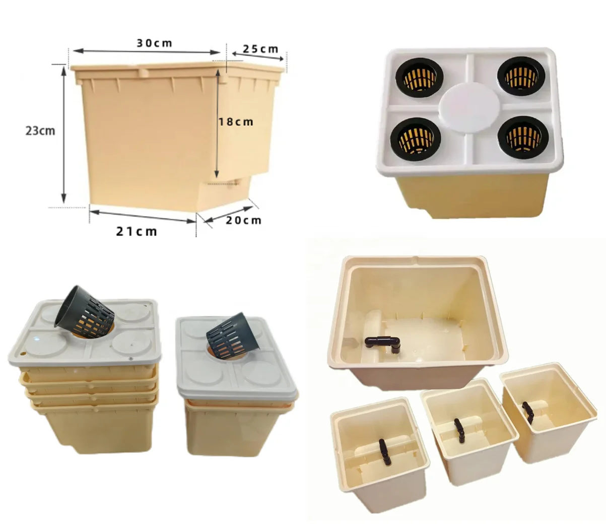 Hydroponic Dutch Bucket Growing Tomatoes Cucumber Eggplant Pepper ...