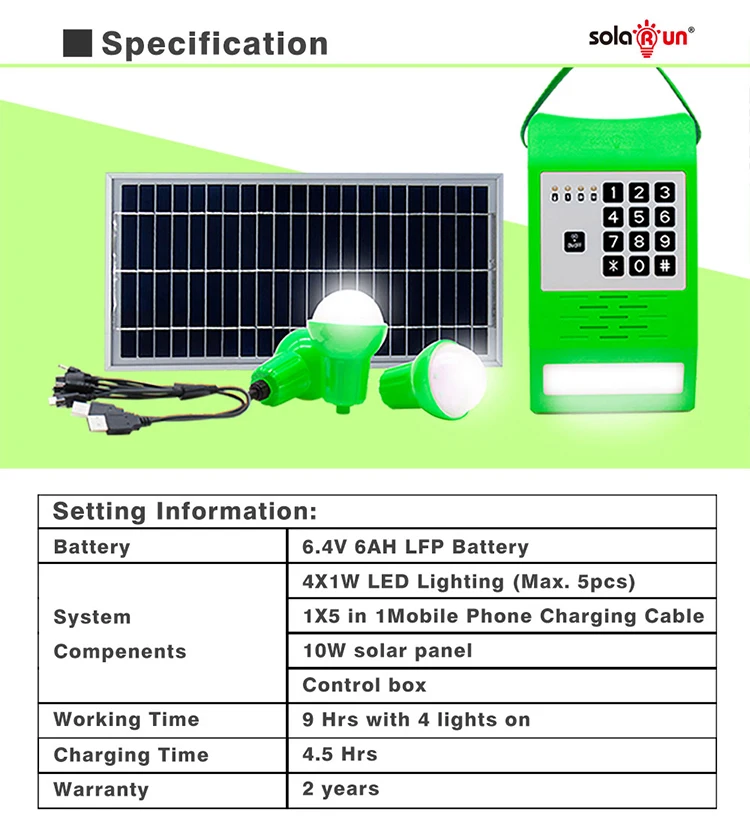 Solar Run Pay As You Go Solar Home Lighting System Prepaid Solar System ...