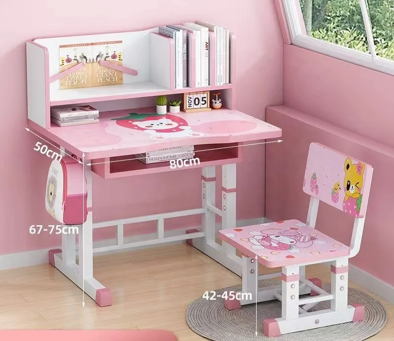 Children's Sustainable Wood Height Adjustable Study Table and Chair Set ...