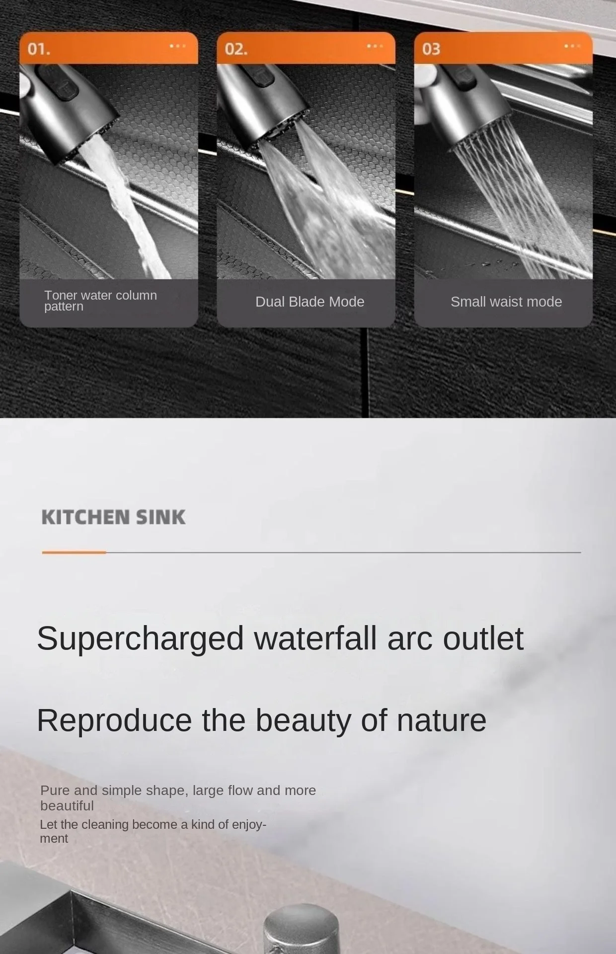 Whale Flying Rain Waterfall Sink - Durable & Versatile
