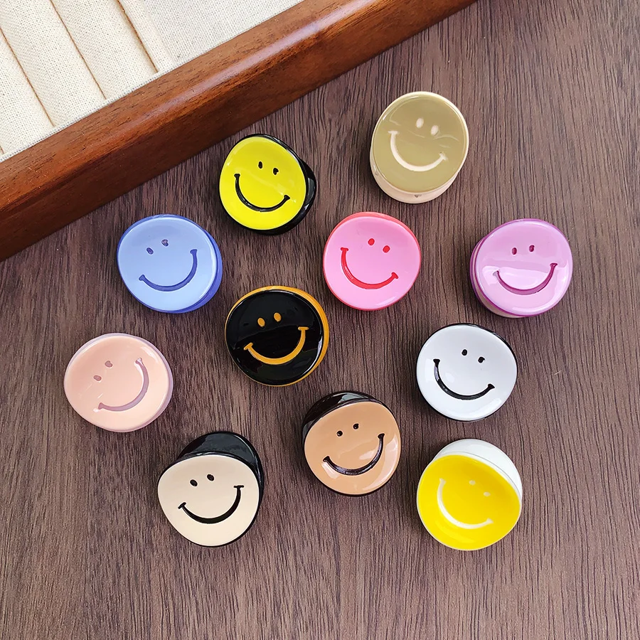 Sayoung Kids Hair Accessories Sweet Cute Mini Smile Face Claw Clip ...