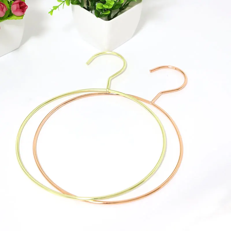 Wholesale Round Rectangle Gold Metal Wire Scarf Hangers