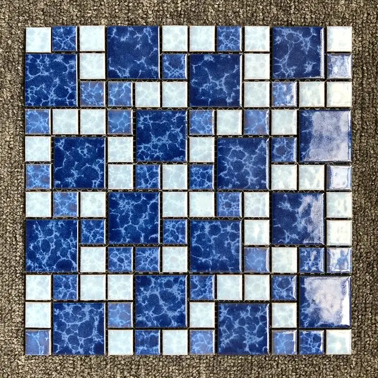 Blue Wave Glass Tile For Swimming Pool Tile Mosaic - Buy Blue Wave ...