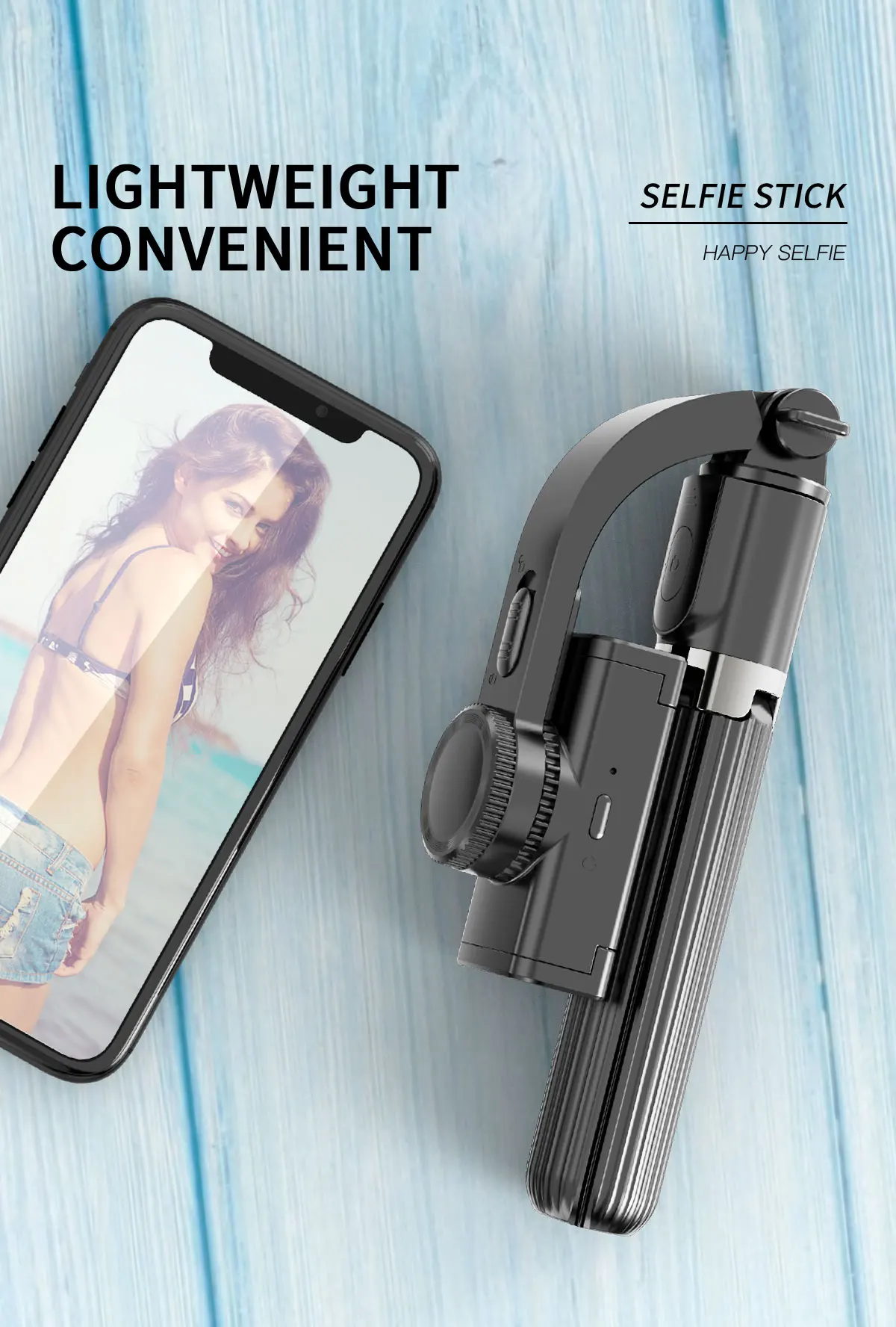 camera-mobile-phone-extension-pole-rod-collapsible-gimbal-stabilizer