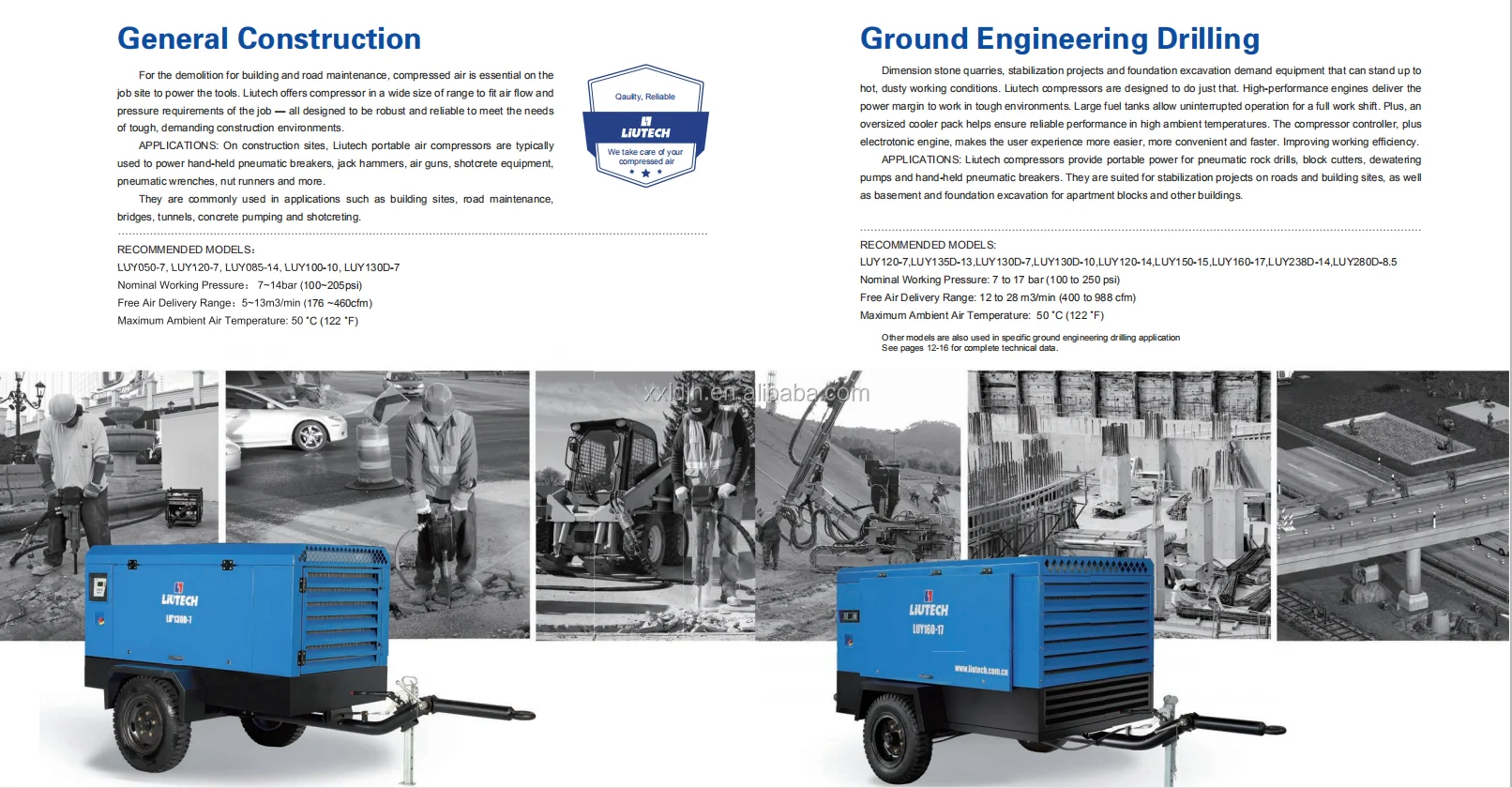 Portable air Compressor for Construction Work High Quality| Alibaba.com