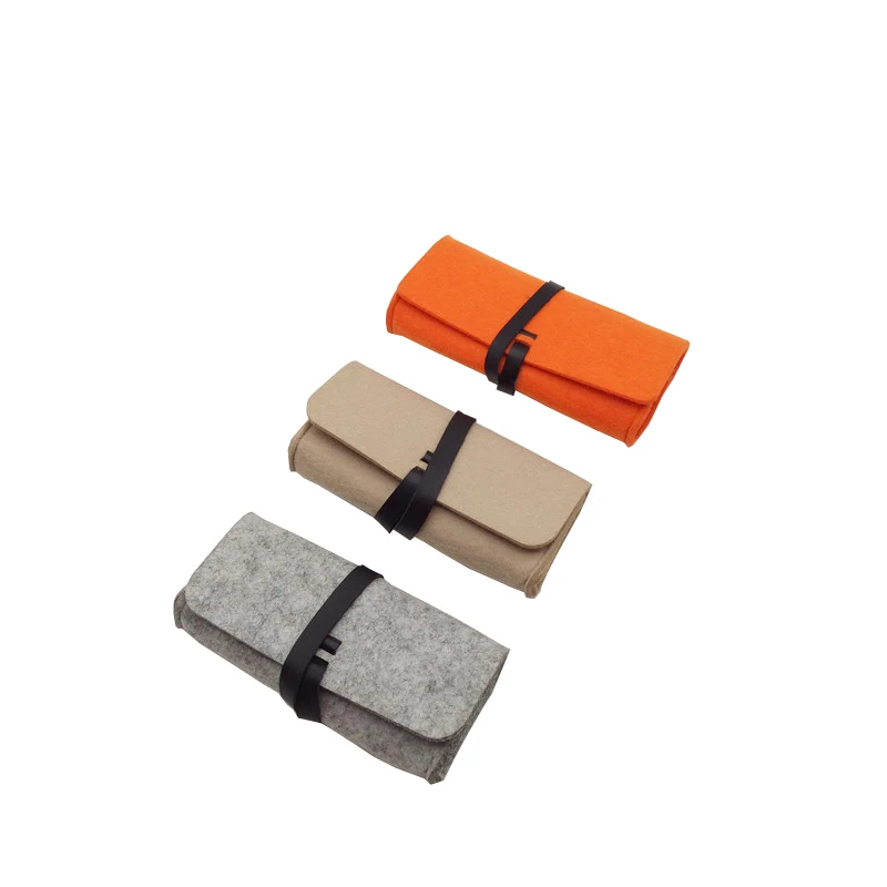 Portable Eyeglasses Pouch Felt Eyewear Case Sunglasses Case Bag Pouch ...
