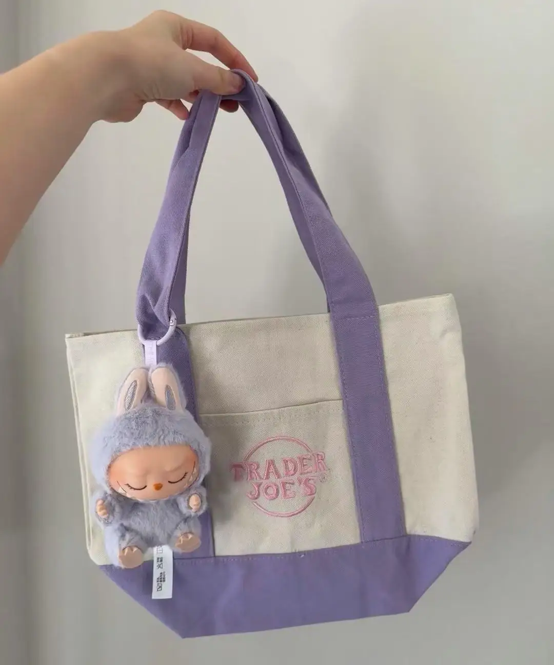 Labubu Trade Joes Canvas Bag Labubu Canvas Bag DIY Canvas Tote Bags ...