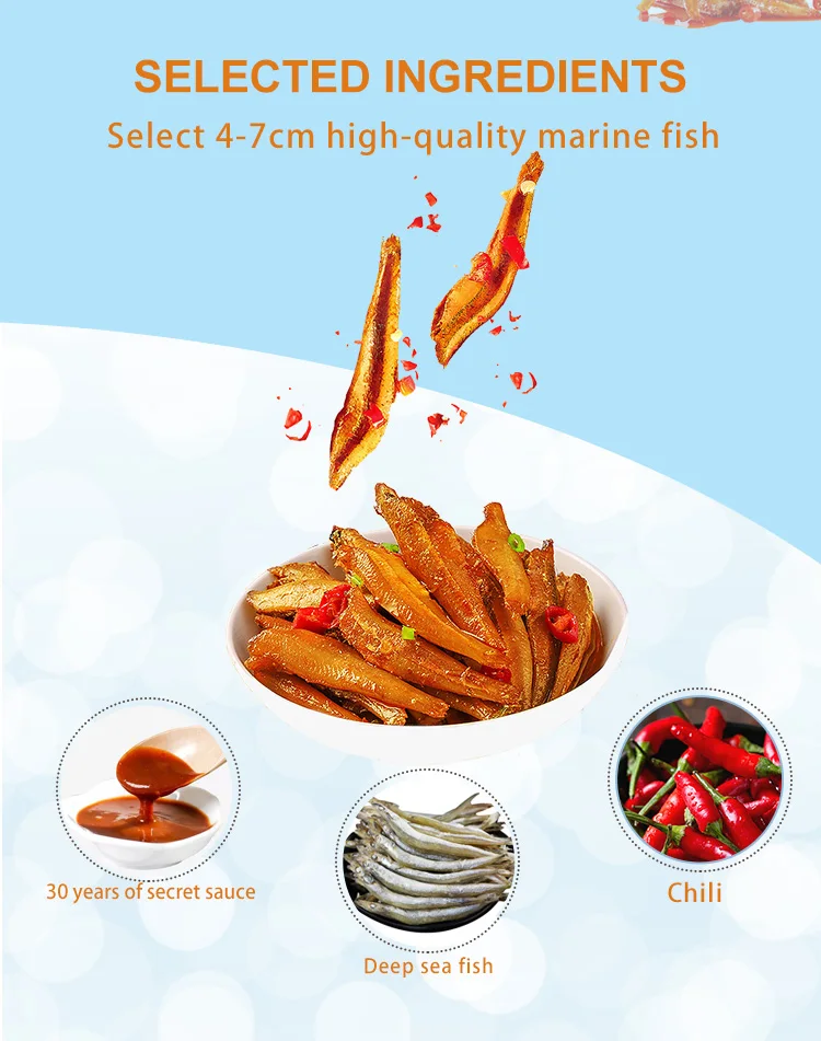 Spicy Dried Fish Snacks 12g Per Bag Chinese Snack Seafood Retail And ...