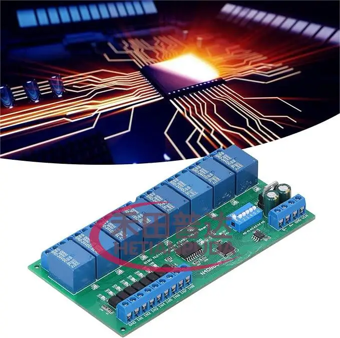 Rs485 Relay 24v N4d8b08 Relay Module Board 8 Input 8 Output Din35 Rail ...