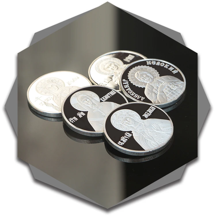 Custom 40mm Plated Metal Catholic Saint Christian 1oz Silver Coins ...