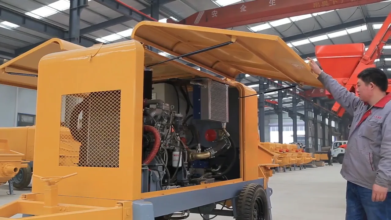 Factory Mobile Concrete Line Price Diesel Running Concrete Line Pump ...