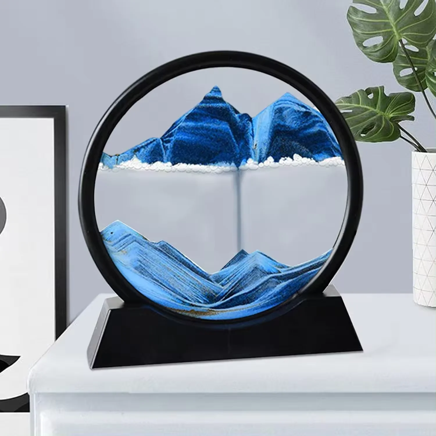 BB Decoration Gift Frame Deep Sea Sand Art Decor Moving Sandscape Decor ...