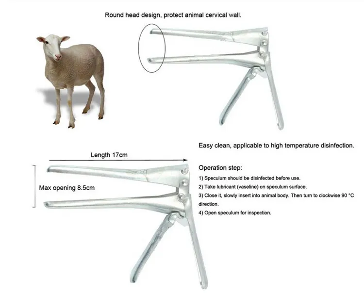Peralatan Dokter Hewan Spekulum Vagina, untuk Sapi Domba dan Kambing ...