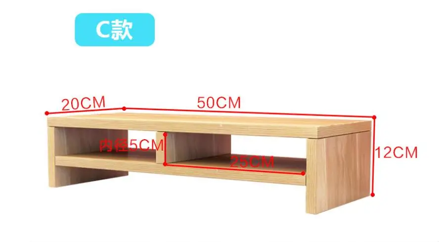 Computer Monitor Elevator - Versatile Wooden Desktop Racks