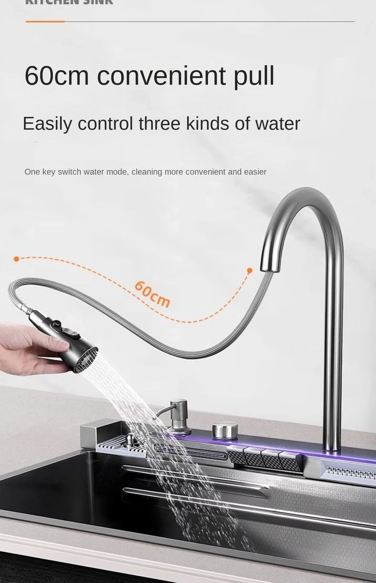 Whale Flying Rain Waterfall Sink - Durable & Versatile