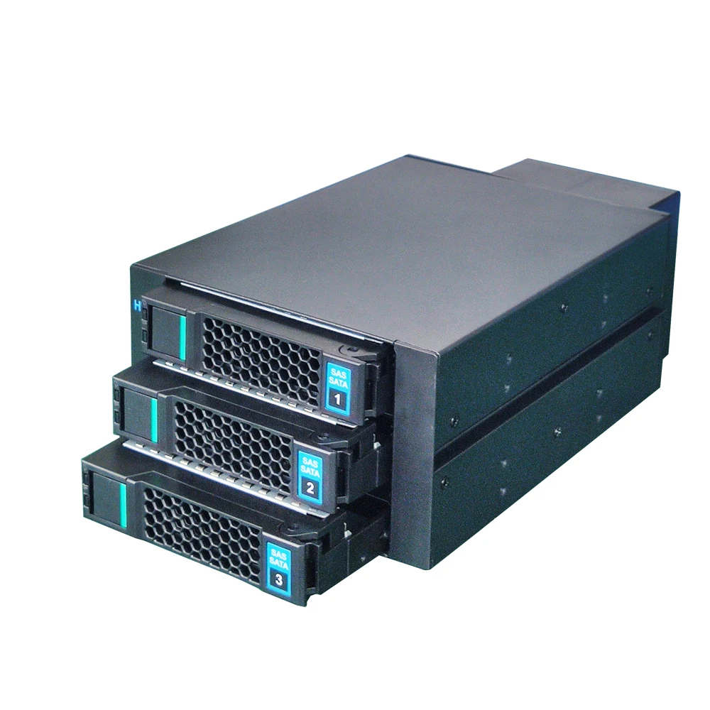 DAOHE DH2103 Hotswap 3X3.5"HDD/2.5"SSD to 2X5.25'' Drive Bay