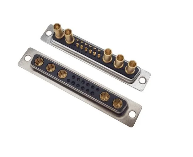 High Power Female Dsub D-sub Connector Pcb Combo Vga Crimp Type Gold ...