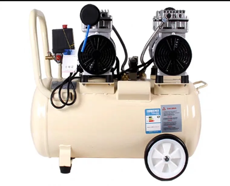 Small 30L/50L All Copper Wire Silent Air Compressor Oil-Free Piston ...
