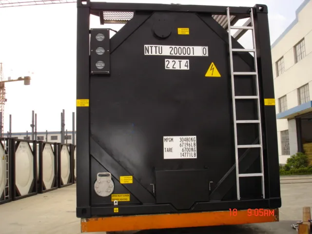 20FT 30 Ton Asphalt Tank Container with Heating System Bitumen ...