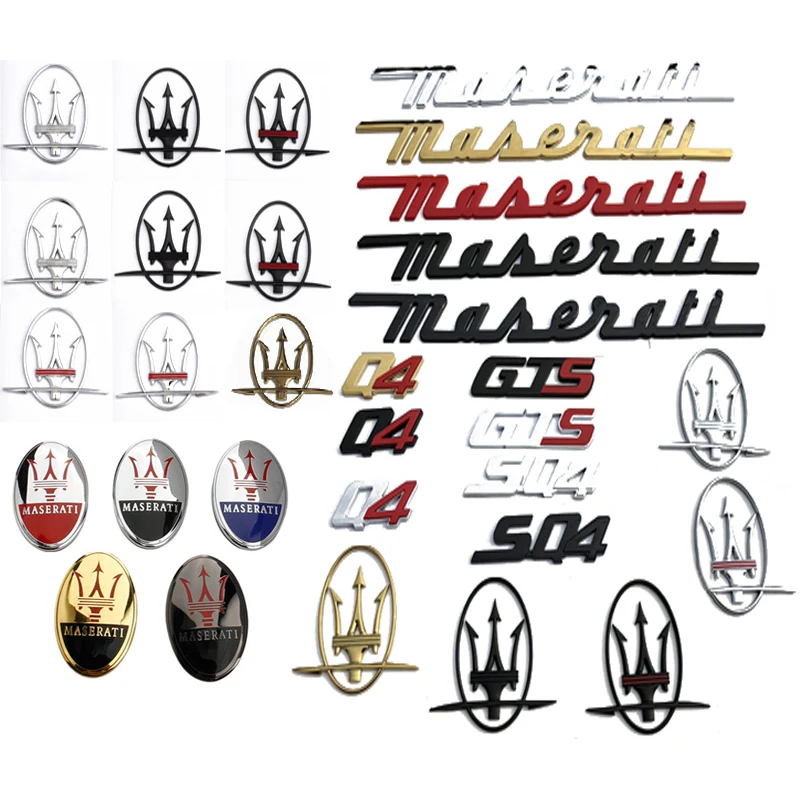 Apply To Maserati Logo Sticker Badge The Letters Q4 Are Maserati ...